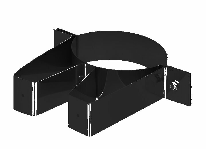 Стеновой кронштейн нерж. BLACK (AISI 430) Везувий (200 мм, Чёрный)