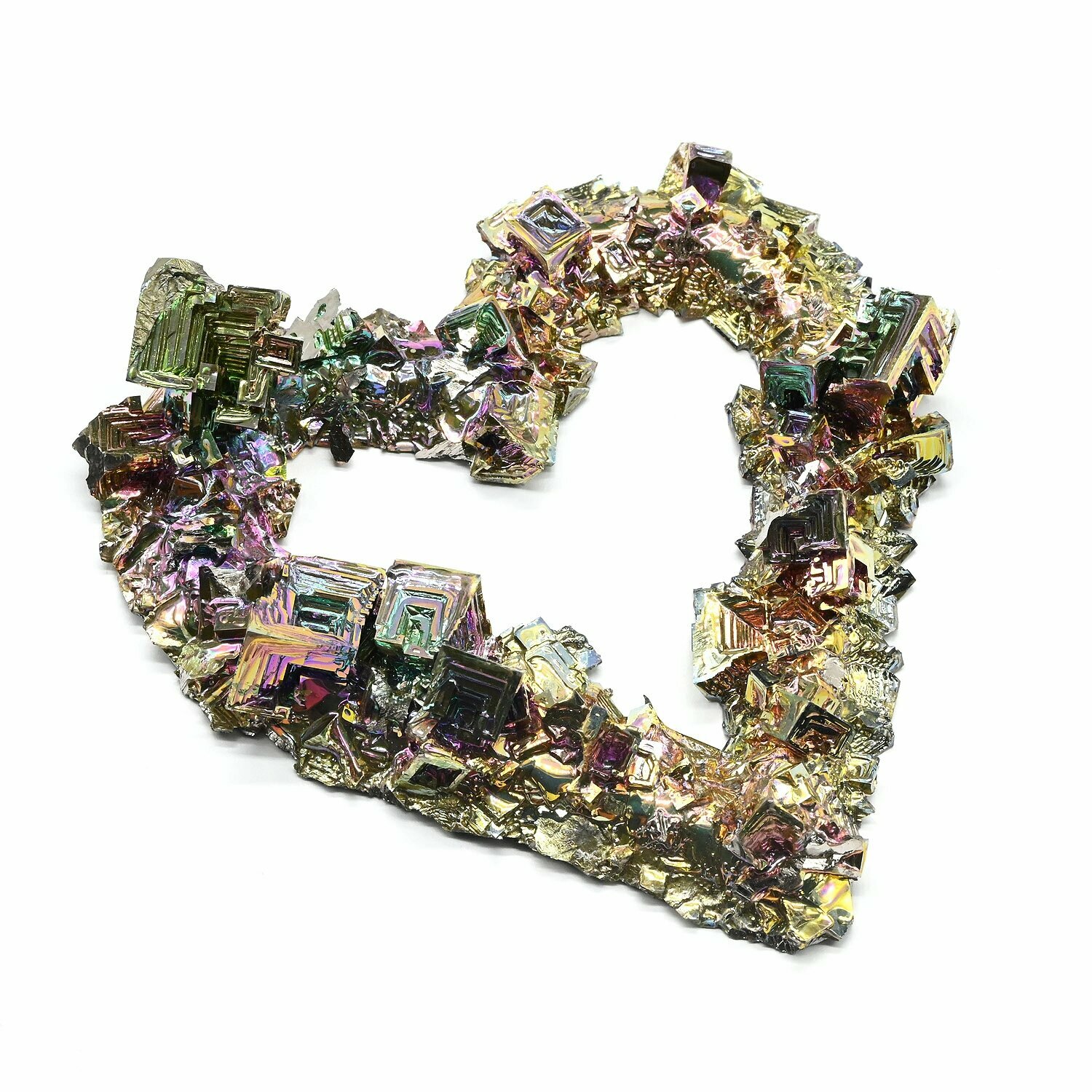 Кристаллическое образование Висмута "Сердце" 98*100*22мм .