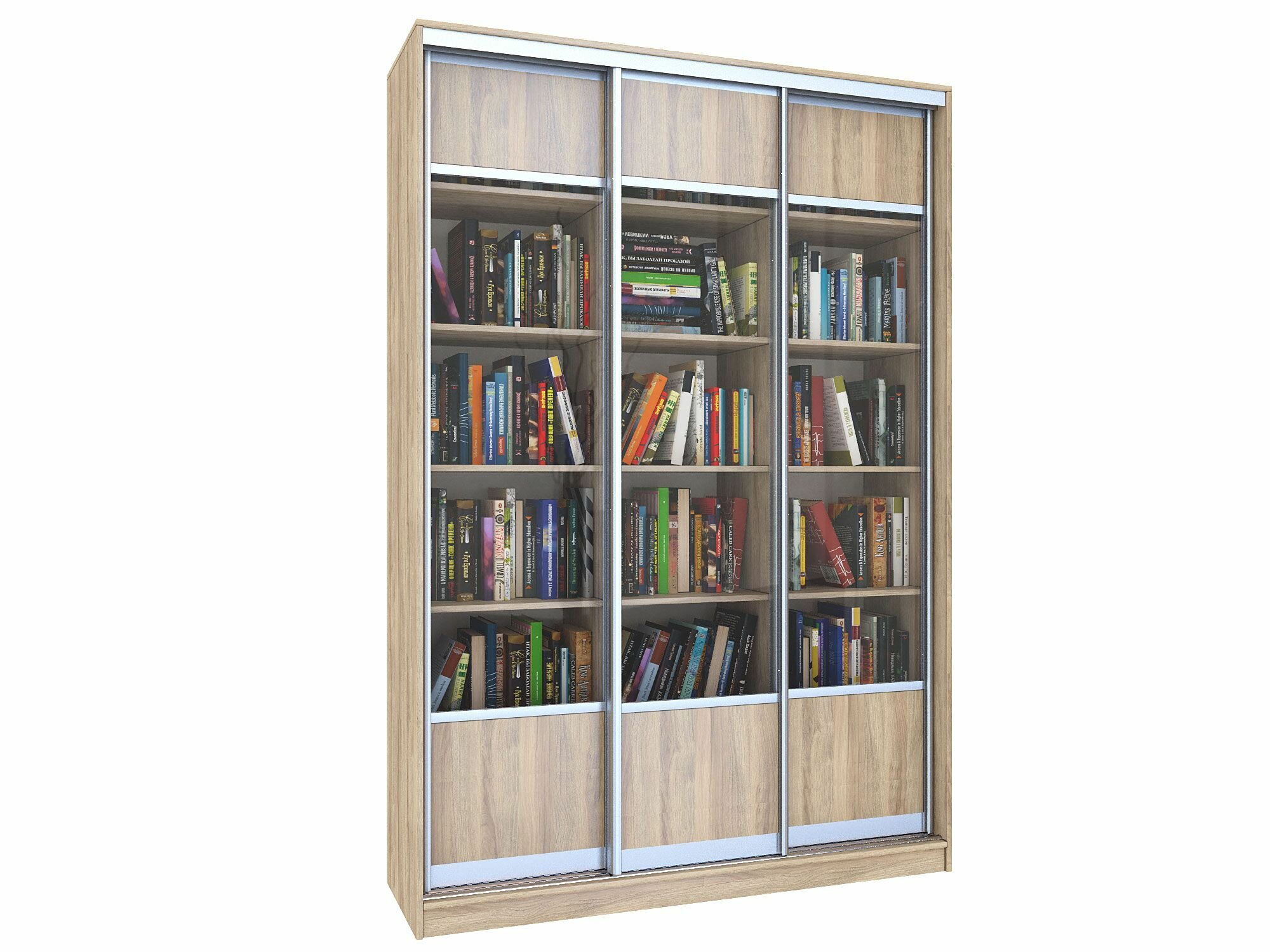 Книжный шкаф Мебель на Руси "Дижон 11" 150х220х40, дуб сонома