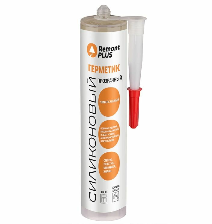 Силиконовый герметик универсальный Remont PLUS 280 мл прозрачный
