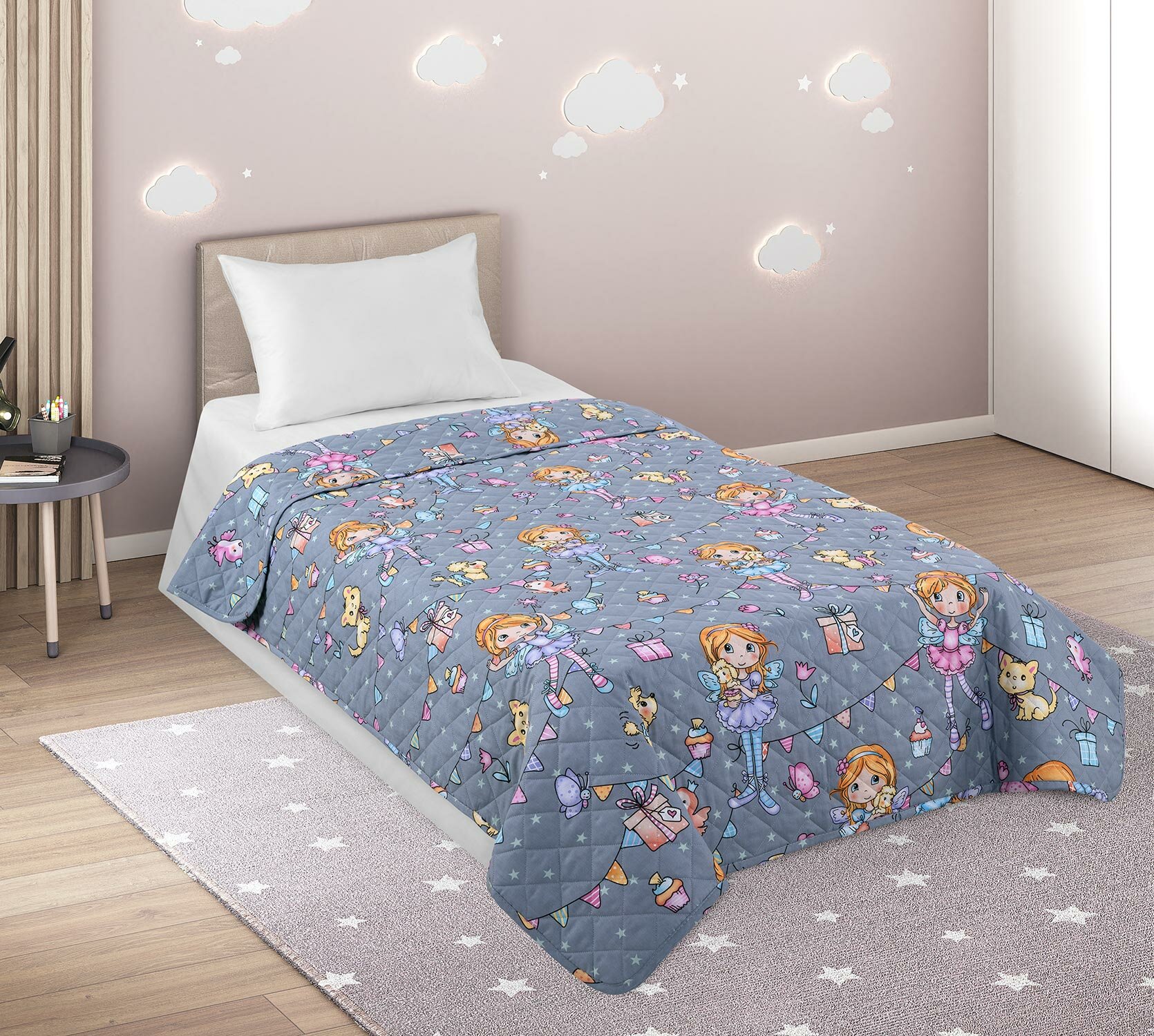 Покрывало Детское Стеганое 110х140 Перкаль Чародейки 1 сер