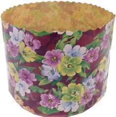 Форма для кулича Букет фиалок 70х85 мм. (Набор из 30 шт.)