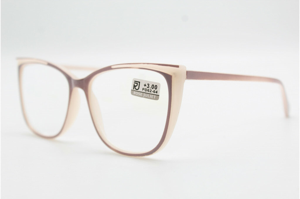 Готовые очки для зрения (бежевые)