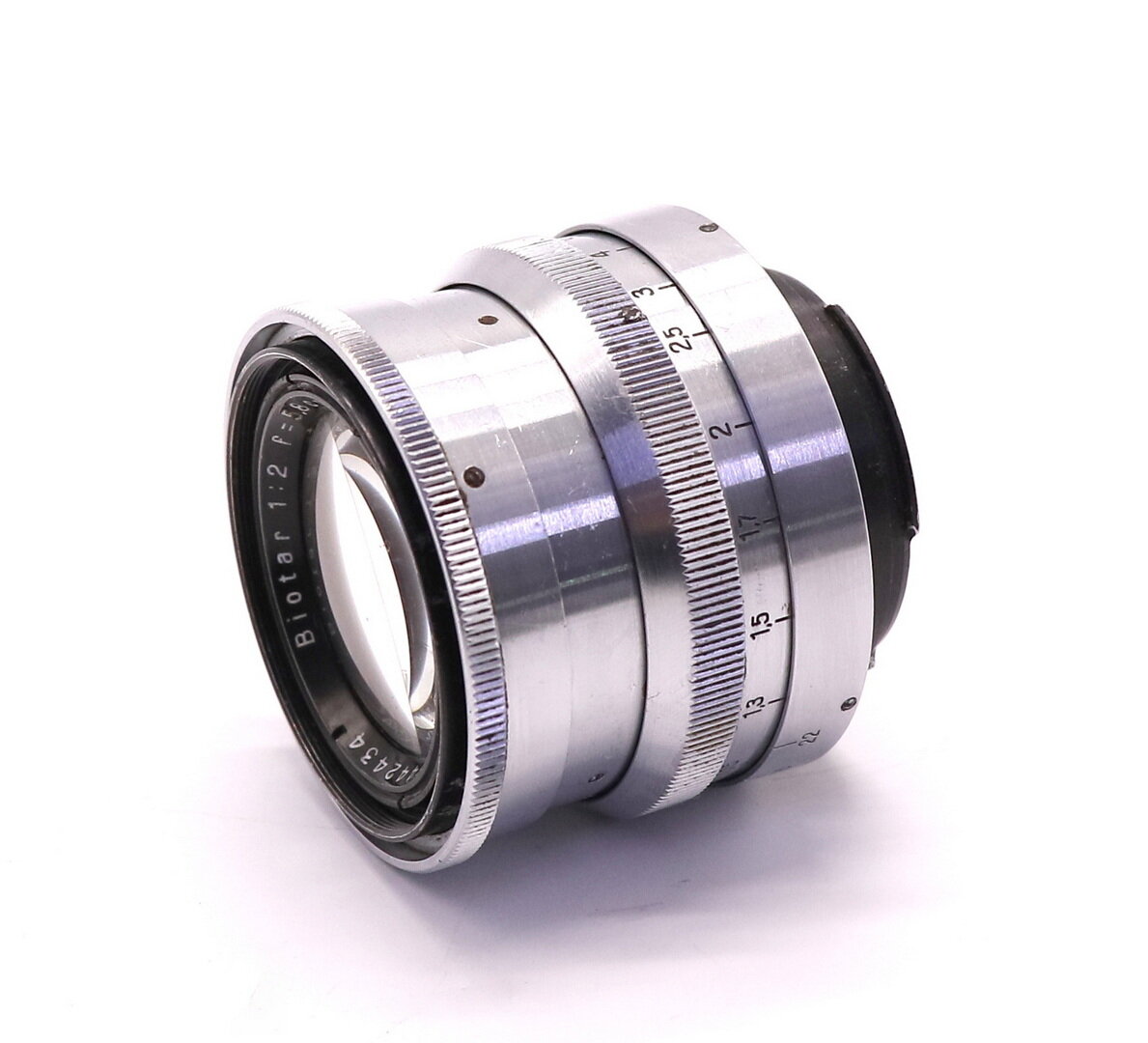 Объектив Biotar 2/58 T CZJ 17-ти лепестковый silver Exakta (Германия)