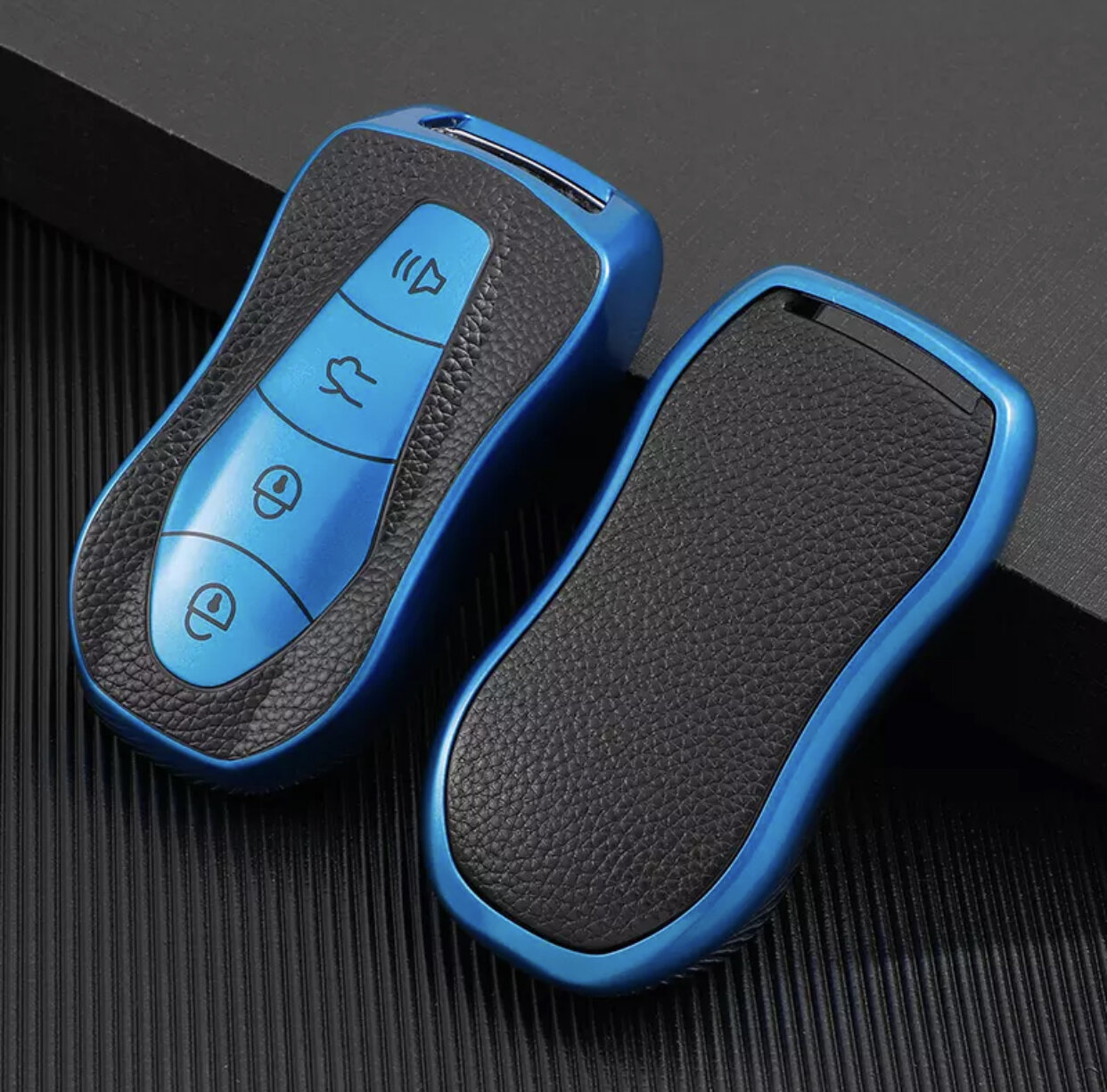 Чехол на ключ Geely Atlas Pro, Tugella / Джили Атлас Pro TPU blue