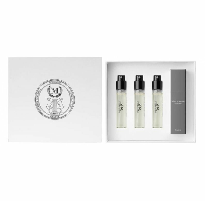 Mizensir perfect oud travel spray (travel case & 3x8 ml refills) - дорожный набор парфюмерной воды