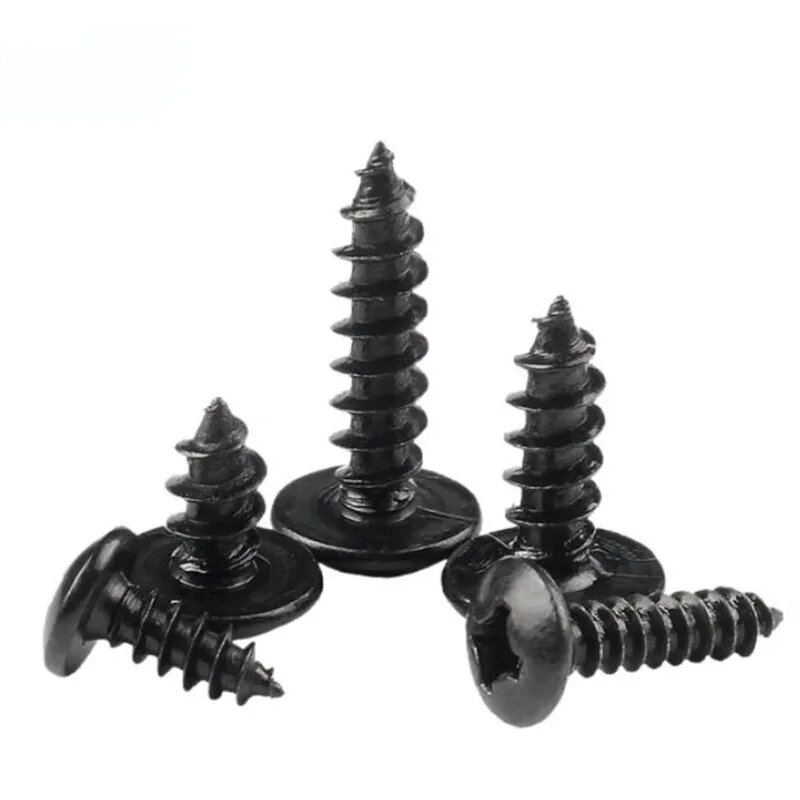 Саморезы XMSJ из углеродистой стали, черные, Phillips, грибковая головка, M3 M4 M5 M6 M6 10pcs, 35mm