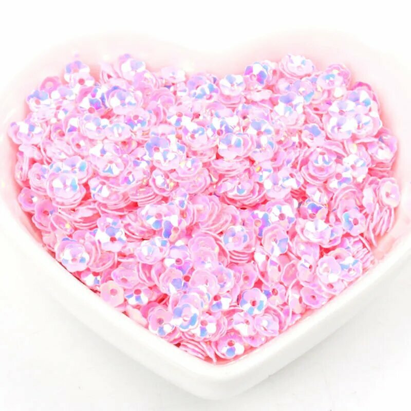 Цветочные пайетки 10 г 4 мм Розовый, 8
