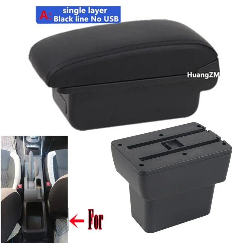Подлокотник e-Power для Nissan Note, центральный контейнер для хранения для A black line No USB