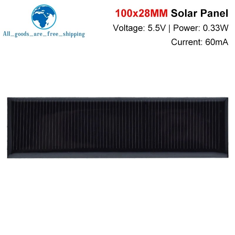 Мини-панель солнечной энергии TZT 5,5В 0,33Вт 3PCS