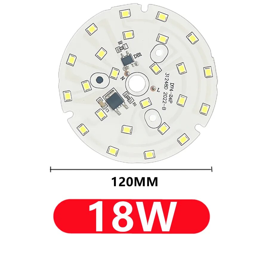Светодиодный чип 18W Cold white 120мм