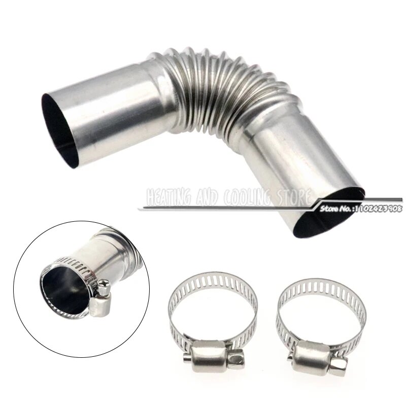 24 мм Воздушный дизельный парковочный обогреватель, разъем для выхлопной трубы с зажимами, соединитель для выхлопной трубы, локоть для дизельного обогревателя Webasto