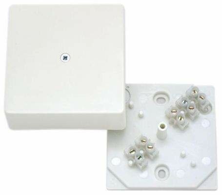 HEGEL коробка распред. 75х75х30мм ОУ с крышкой под каб/канал белая IP40 КРК2702-01