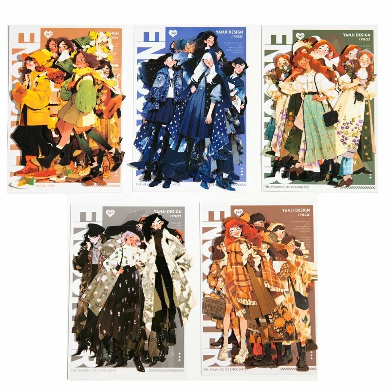 Набор стикеров JIANWU "Meaning of Encounter", цвет: set of 5