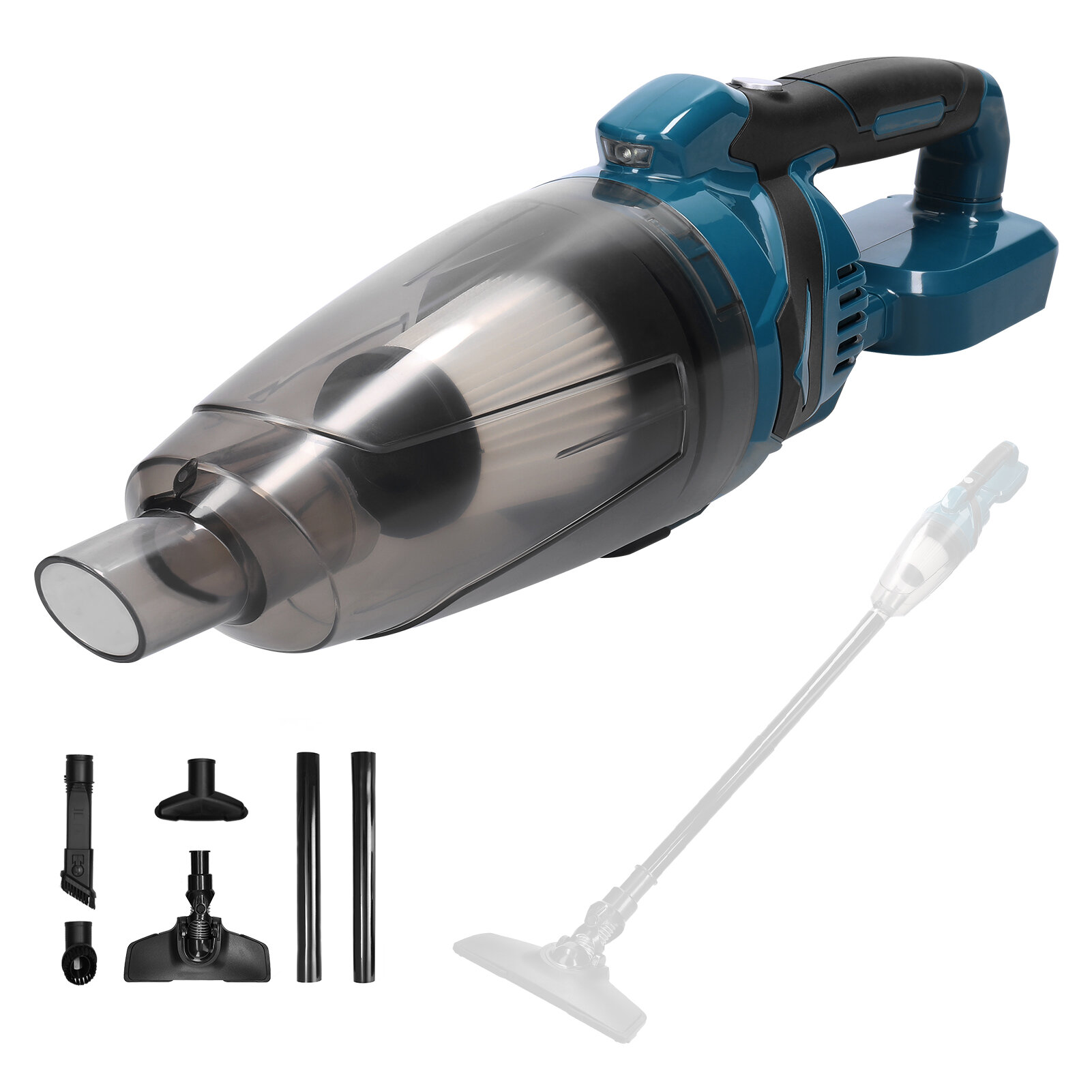 Автомобильный беспроводной пылесос с щеткой 10KPa Высокая мощность Беспроводной бытовой пылесос Двойное использование для дома и автомобиля Портативный пылесос