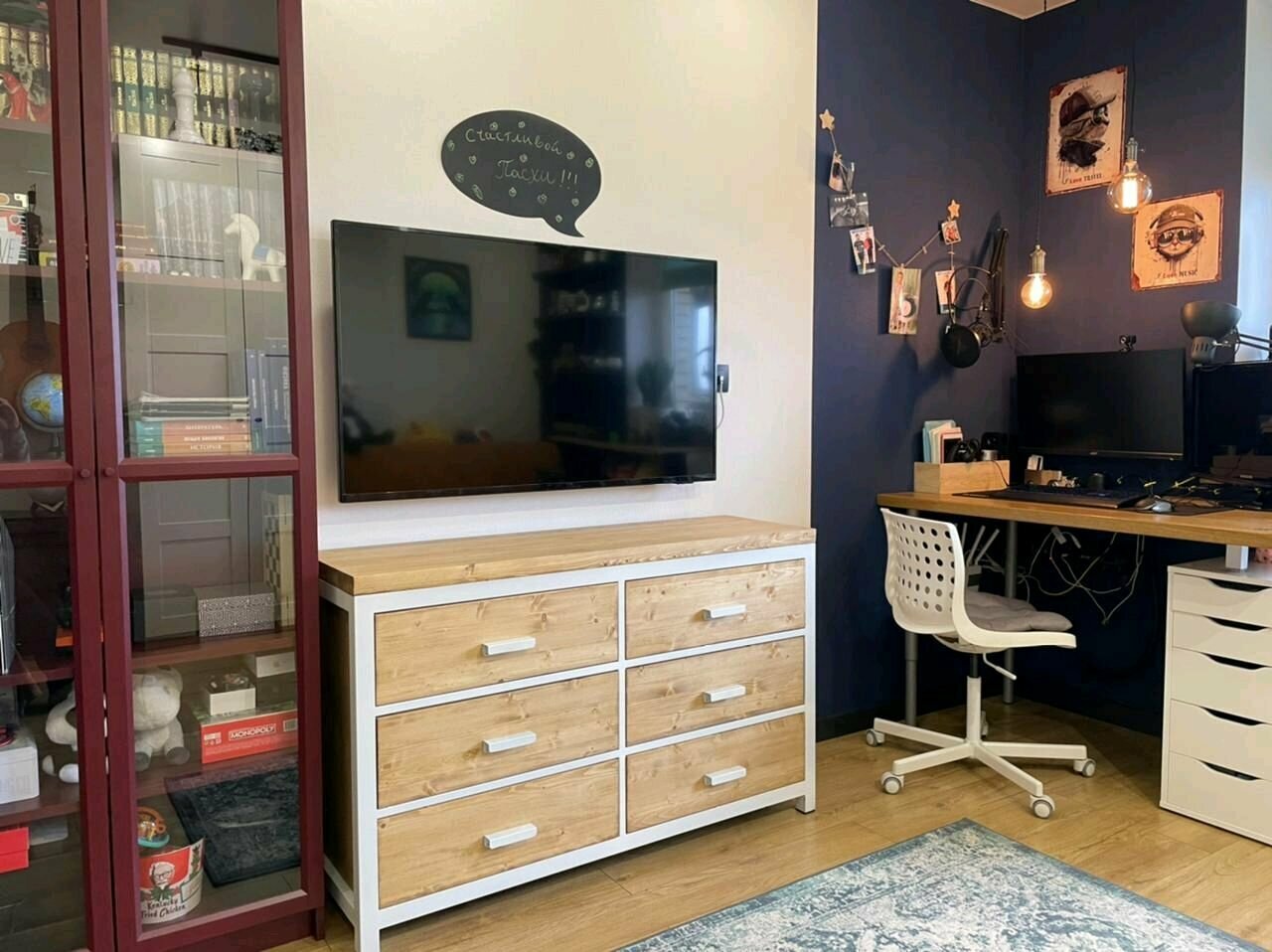 Комод "EasyLOFT" в стиле лофт, для дома и дачи, 100х40х80 см.