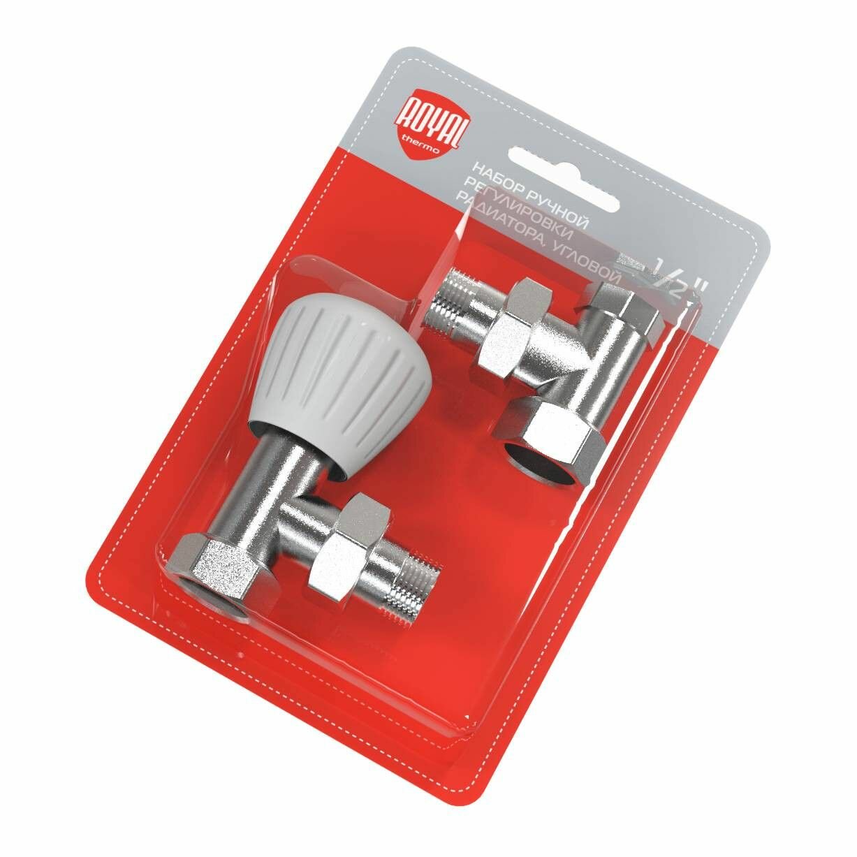 Набор вентилей Royal Thermo, для радиаторов, латунь, 1/2", 2 шт