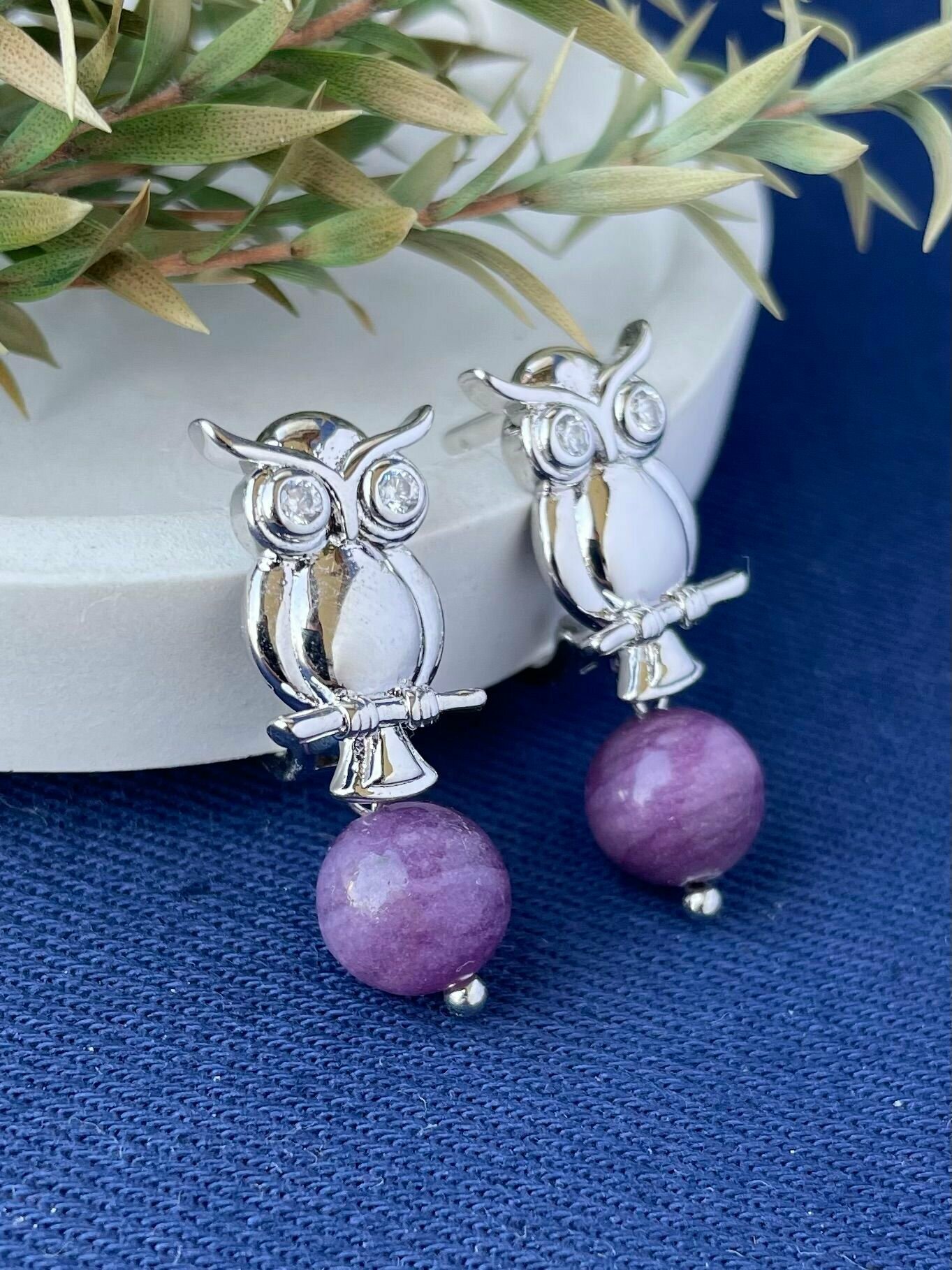 Серьги, фианит