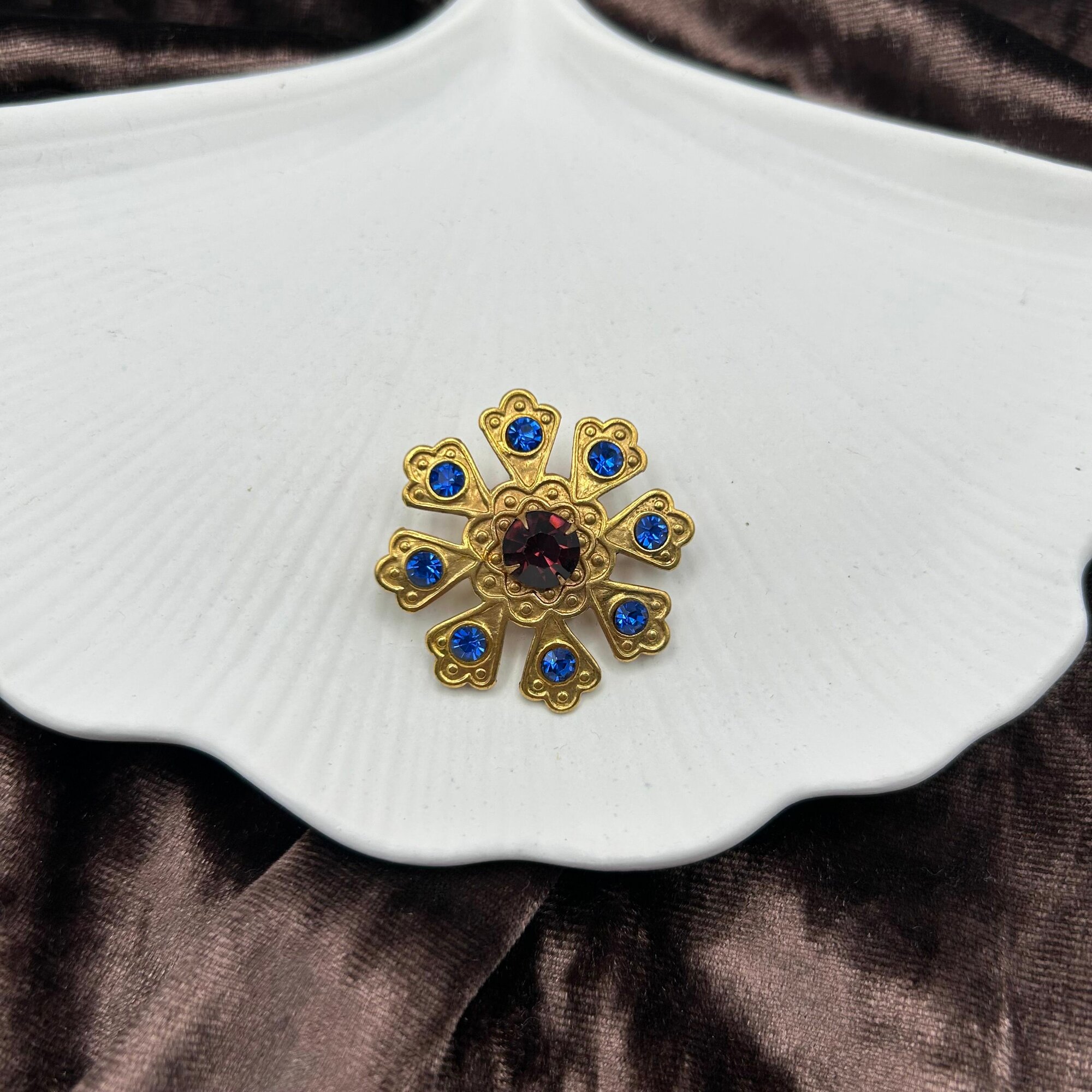 Советская винтажная брошь снежинка, клеймо, СССР