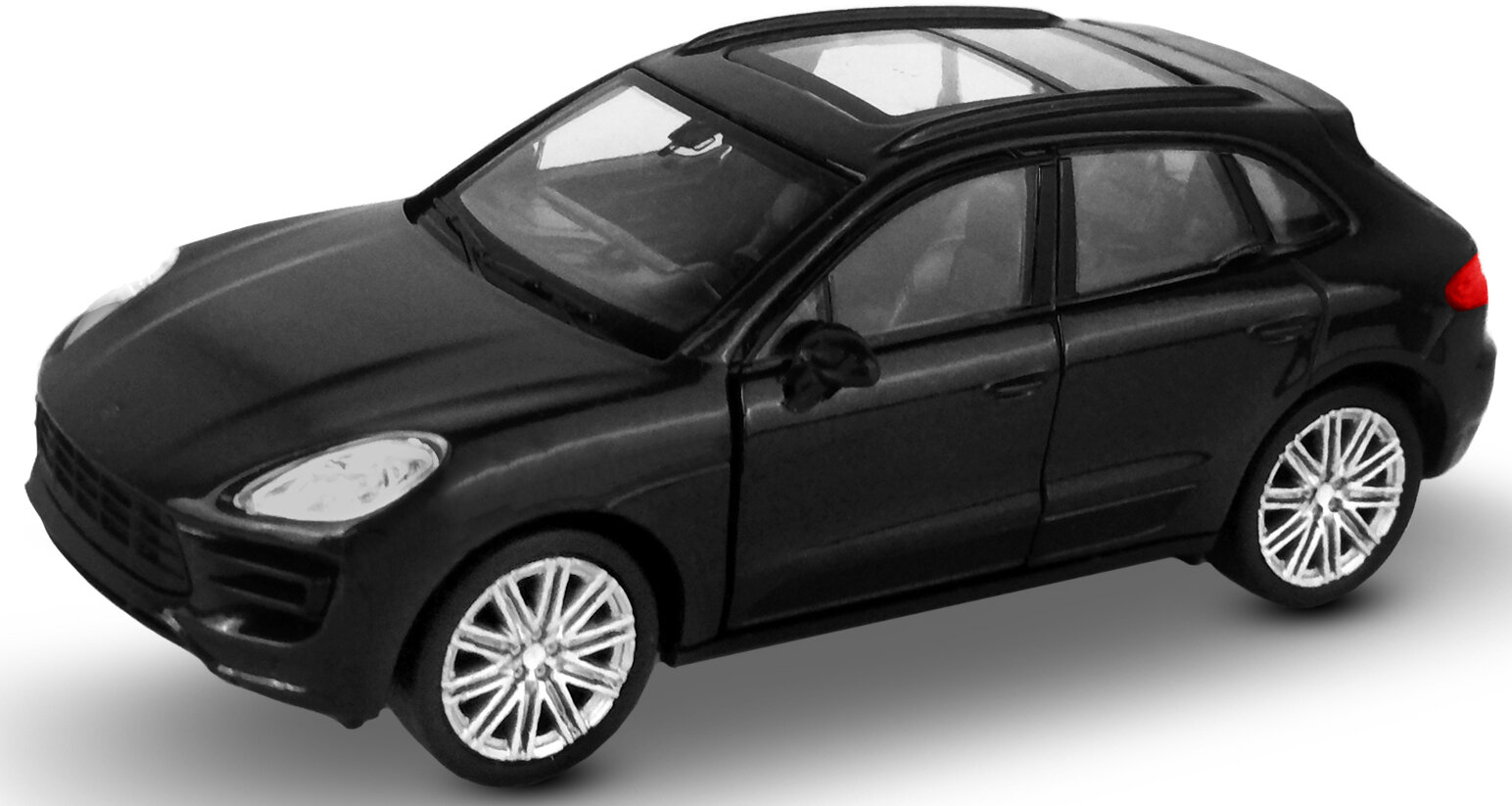 Игрушка Welly, модель машины 1:38 с пруж. мех, PORSCHE MACAN TURBO, цв. Чёрный. 43673W