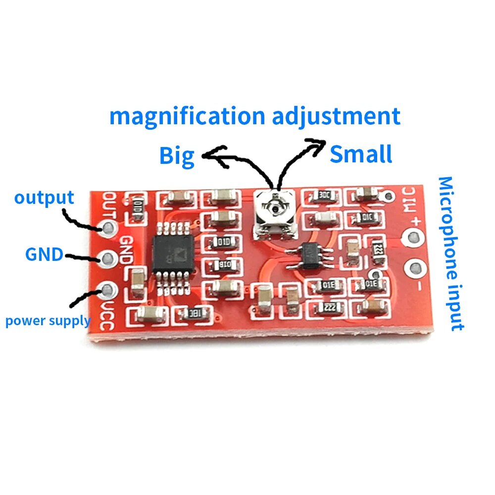 Diymore MAX4466 Electret Microphone Preamplifier Module