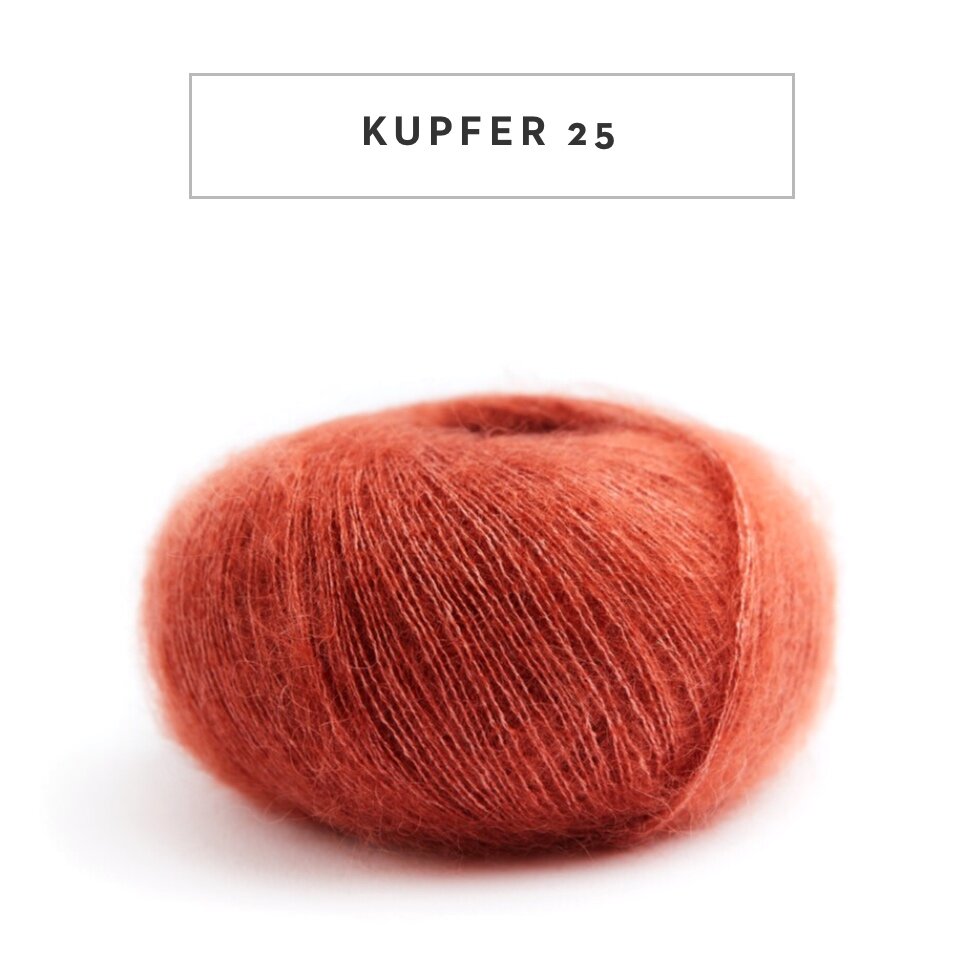 Premia /Премия/ пряжа Lamana (60% суперкид мохер, 40% шелк), 25г/300м (25, kupfer (медь), красный)