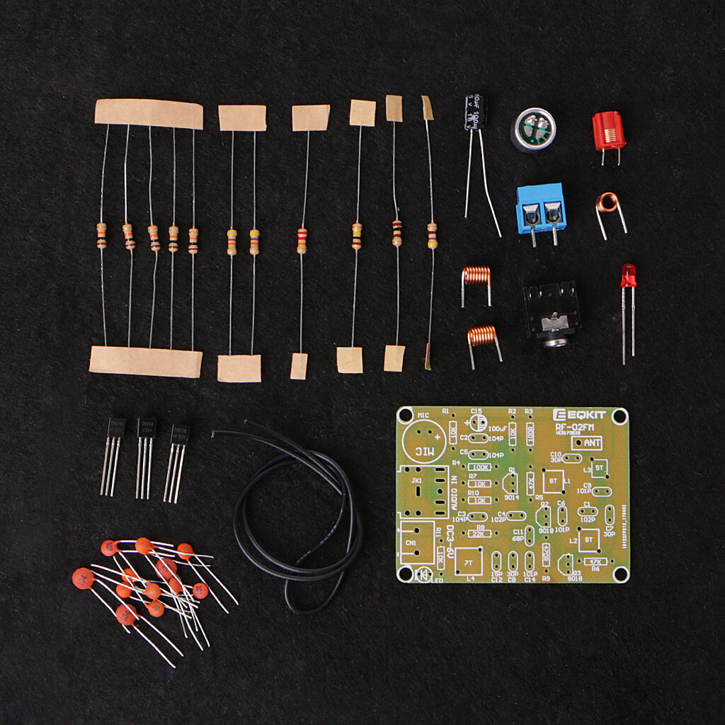 DIY Kit 88-108 МГц FM-передатчик С Частотной Модуляцией Беспроводной Микрофонный Костюм