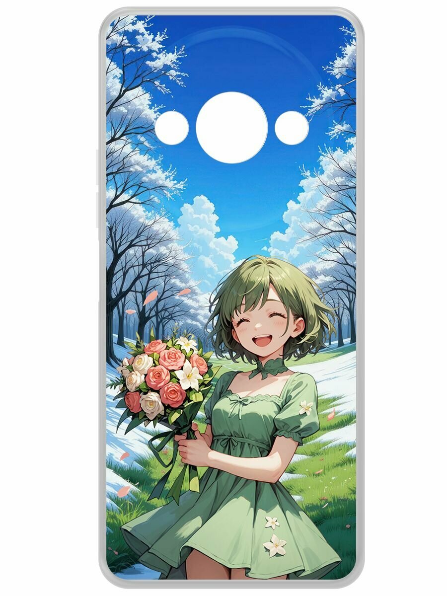 Чехол-накладка Krutoff Clear Case Аниме Весна для Xiaomi Redmi A3x