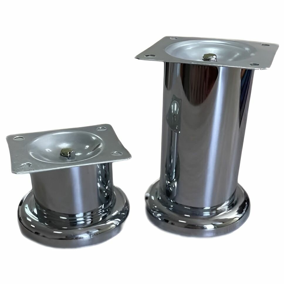 Ножки для мебели, ножка опора-столбик для дивана, кресла, цвет хром