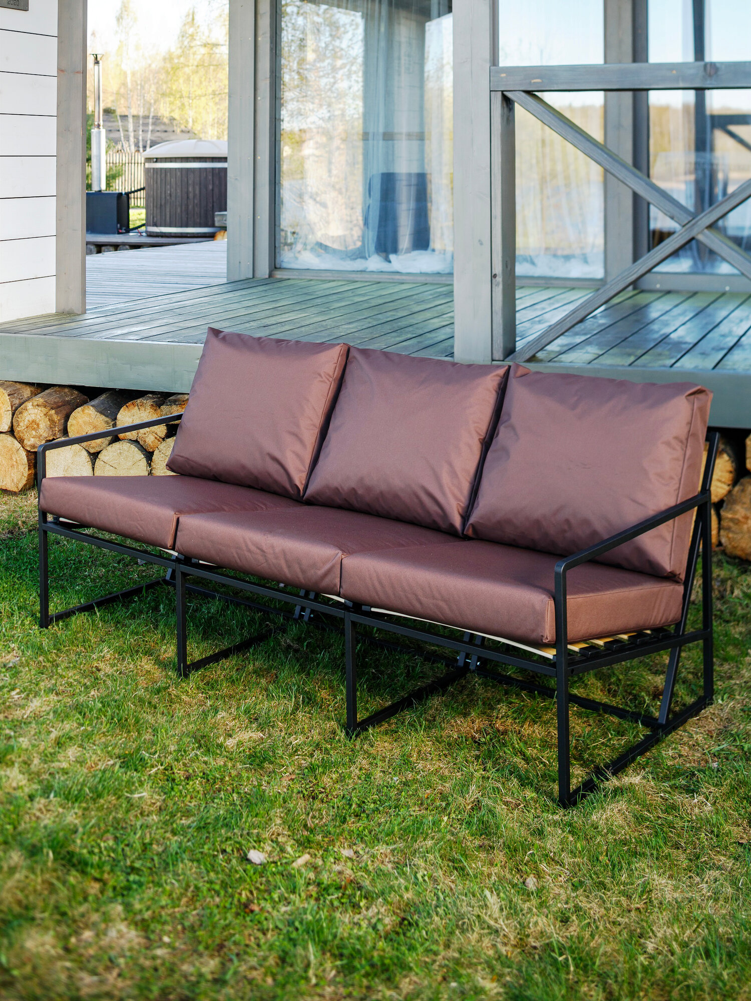 Диван (Mateo), Oxford Braun (Коричневый) / 3 секции /1шт