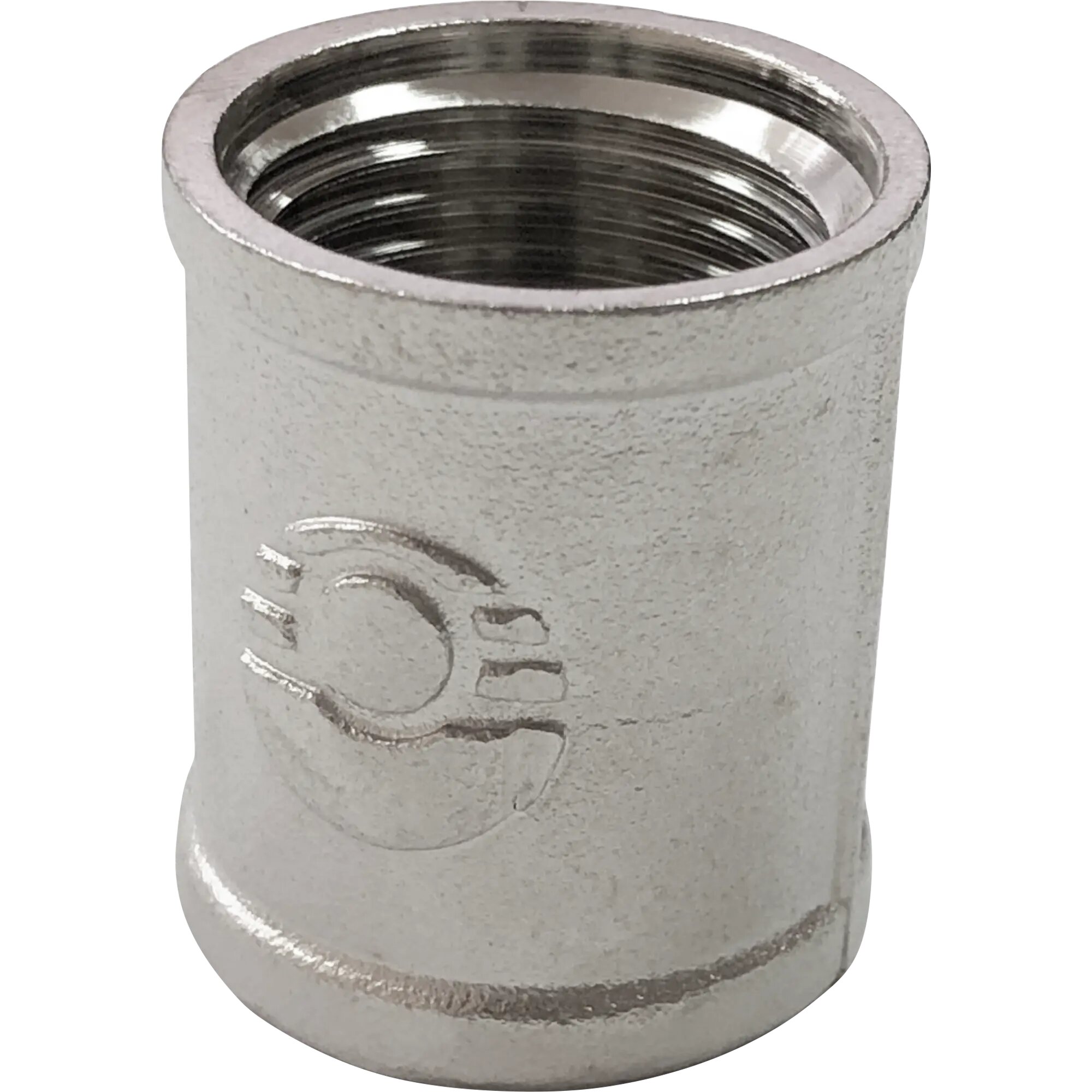 Муфта Valfex 1/2x1/2 ВР никелированная латунь для труб водопроводной сети и отопления