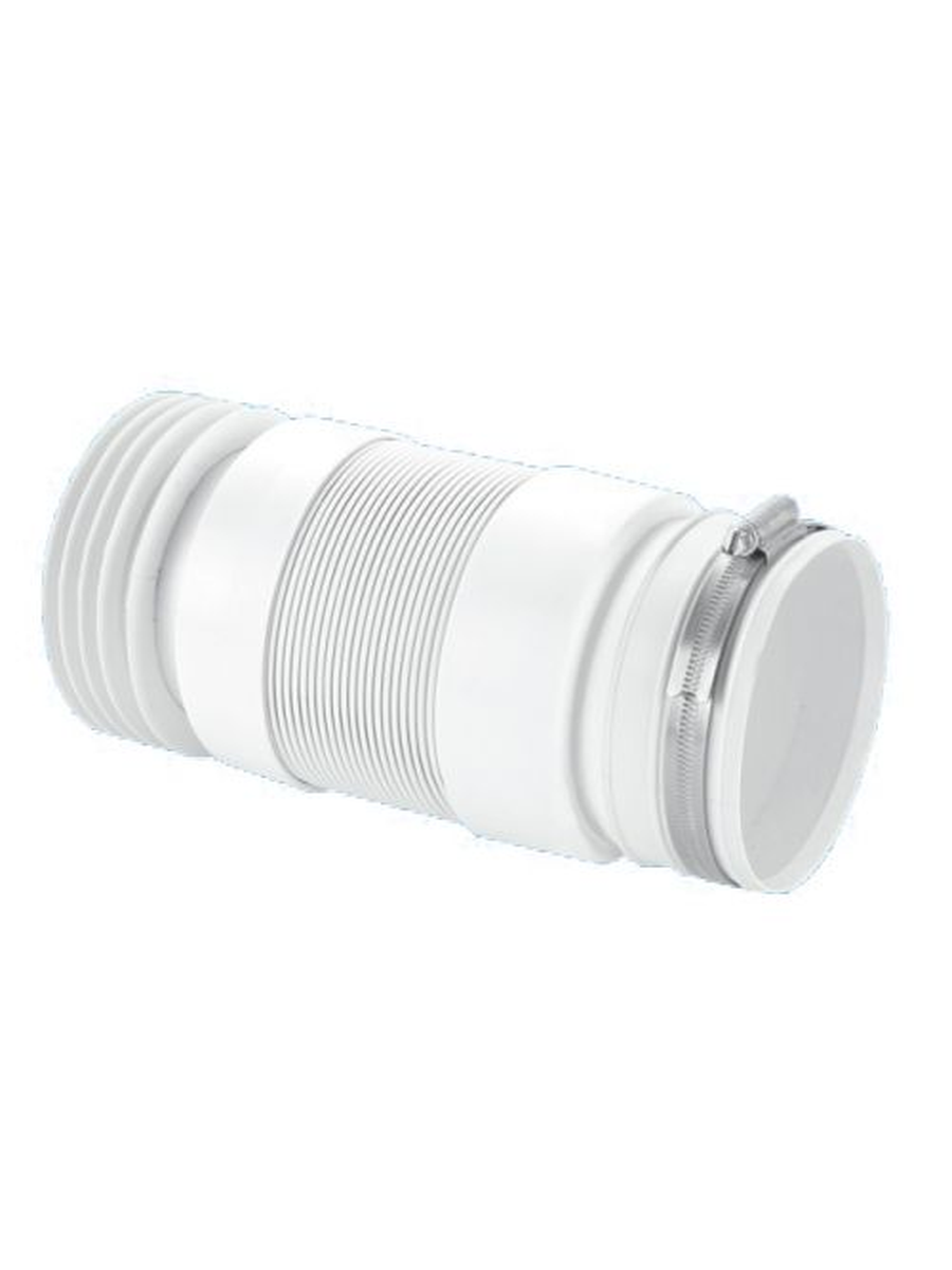 Гофра для унитаза McAlpine 110мм с манжетой и металлическим хомутом, длина 330-760мм MRWC-F33RJ