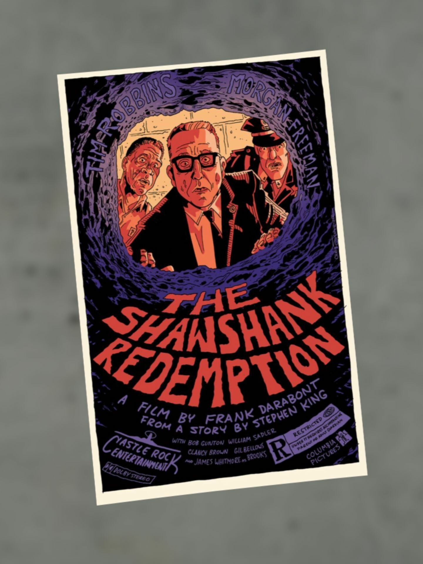 Постер "Побег из Шоушенка" в стиле pinterest, формат А3, 297 х 420 мм, глянцевый