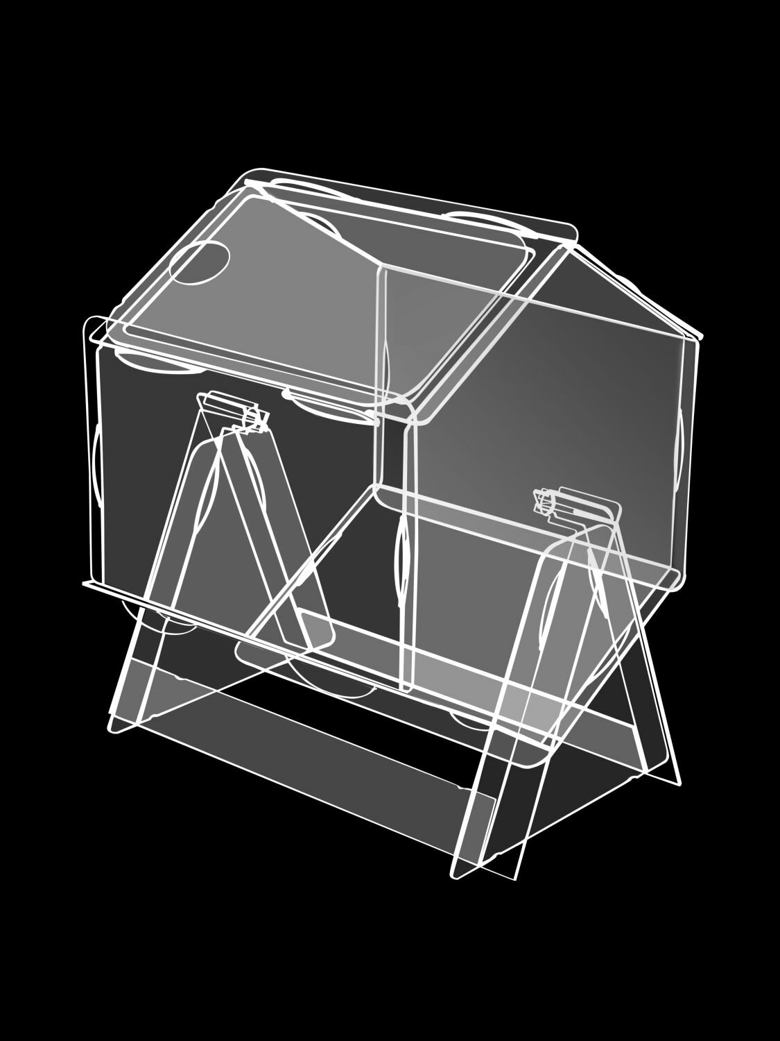 Сборный лототрон AFEW "Мини", 2 л, прозрачный, ПЭТ, 175х160х190мм