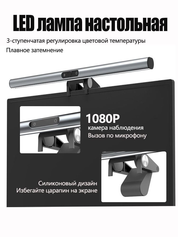 Лампа настольная светодиодная; камера 1080P с микрофоном; подвесной светильник на экране
