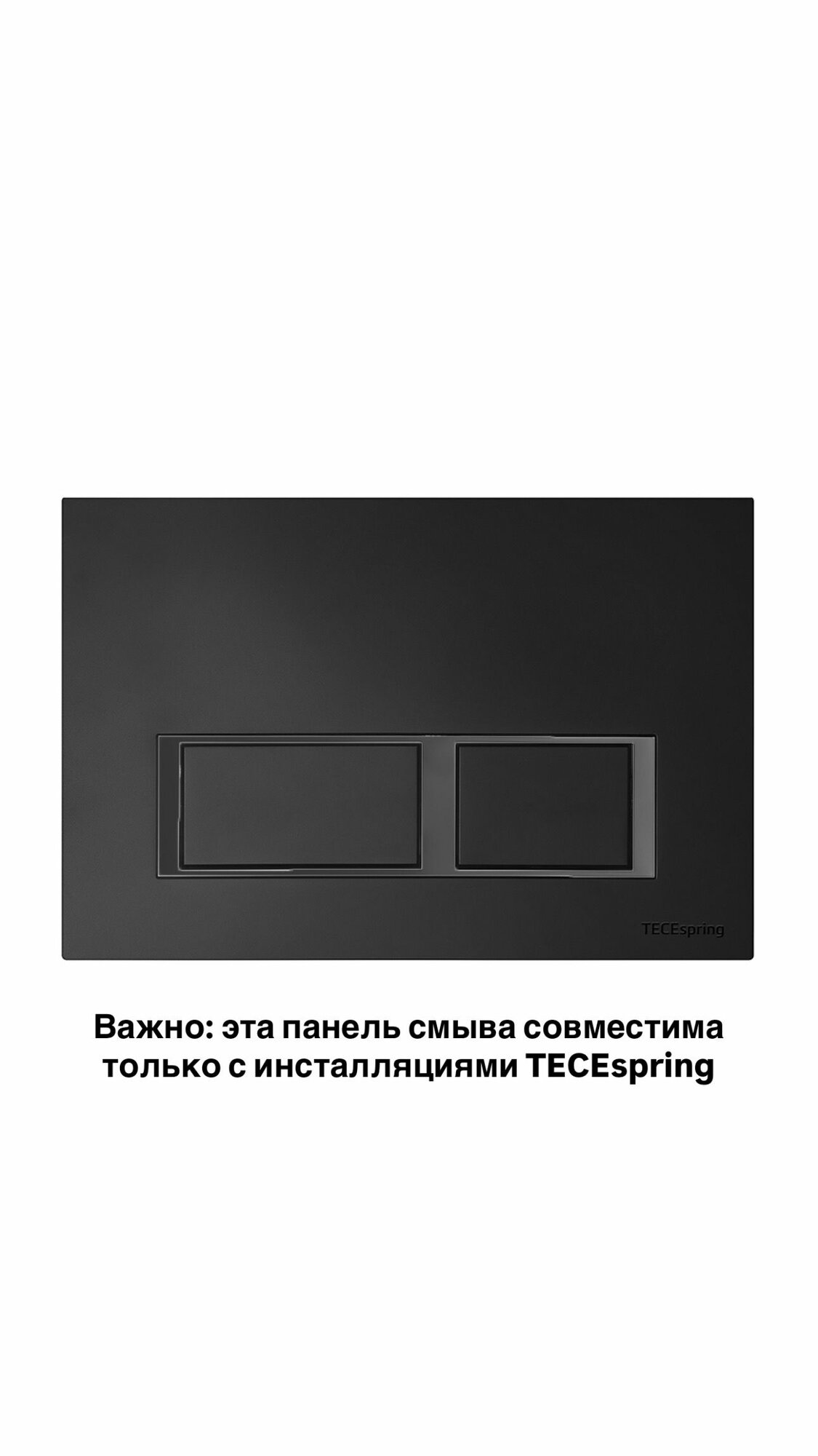 TECE Панель смыва TECESpring с прямоугольными кнопками, цвет: черный матовый