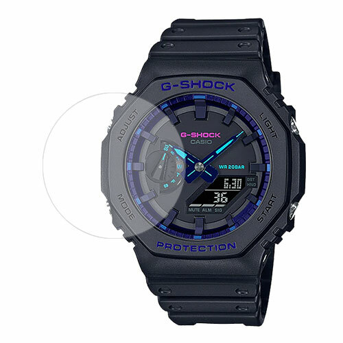 Скрин Мобайл защитный экран для часов Casio GA-2100VB-1A из гидрогелевая плёнка прозрачная