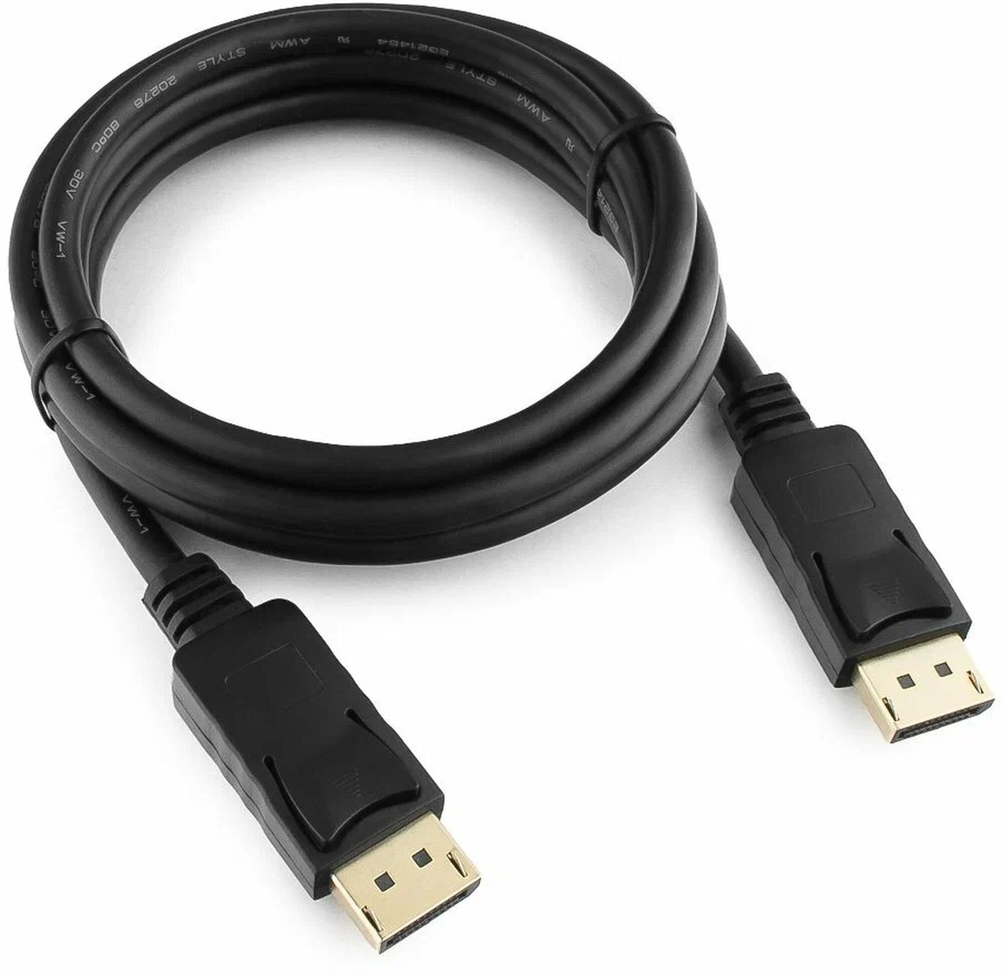 Кабель DisplayPort GEMBIRD/CABLEXPERT CC-DP-6 black (1.8м, 20M/20M, экран, пакет) (CC-DP-6)