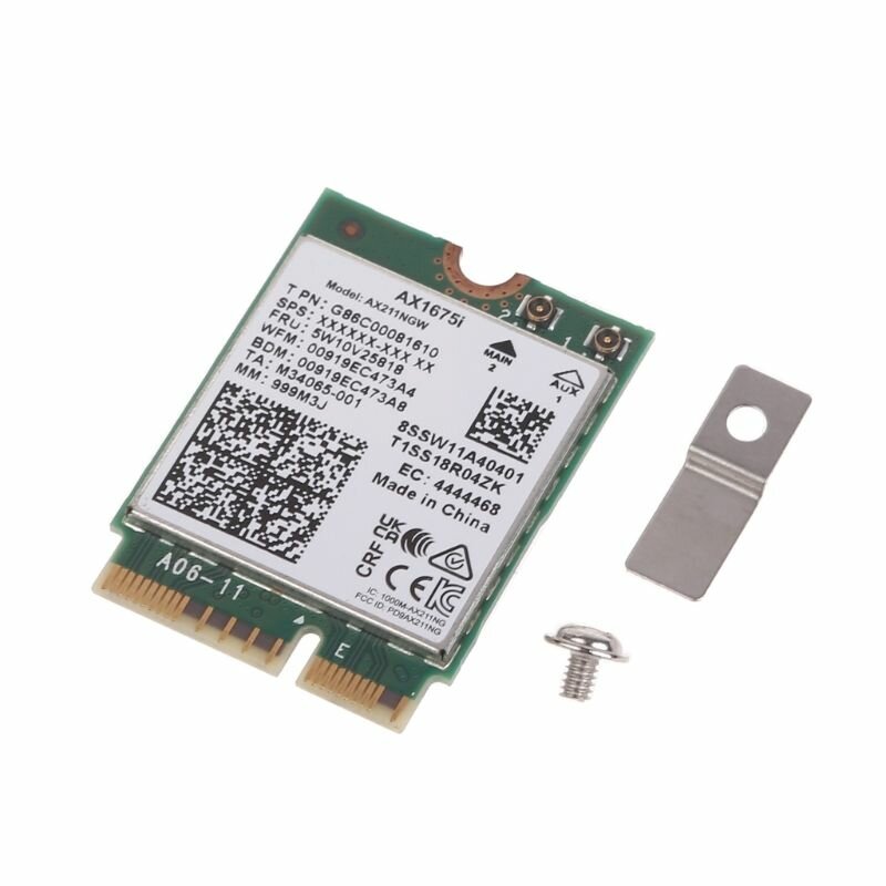 Карта Killer Wi-Fi 6E AX1675i 160 МГц 2,4G/5G/6Ghz Беспроводной сетевой адаптер AX211NGW CNVio2 M.2 Key E 802.11ax BT 5.0