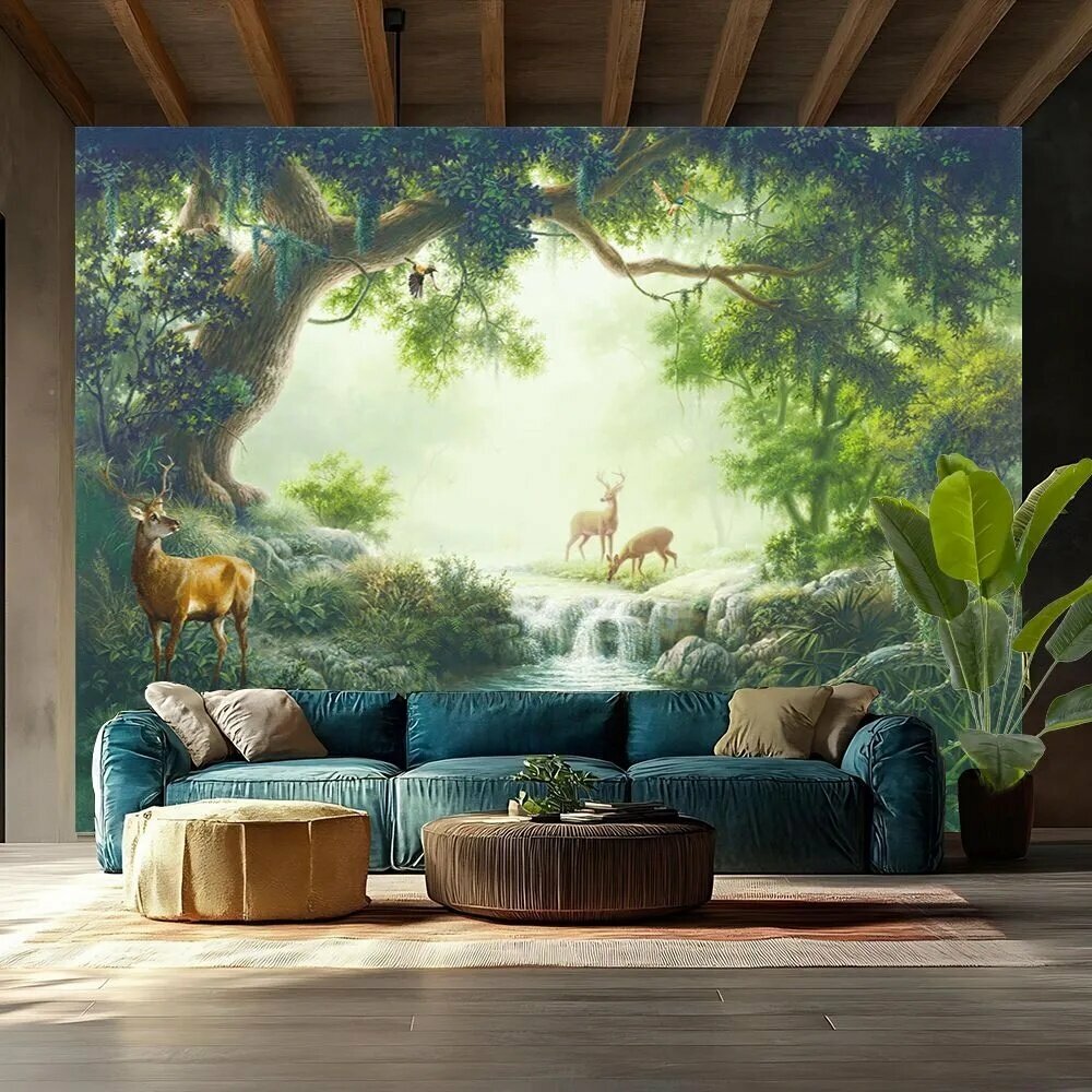 Гобелен "Лесные деревья", 300х180 см, 300X180CM