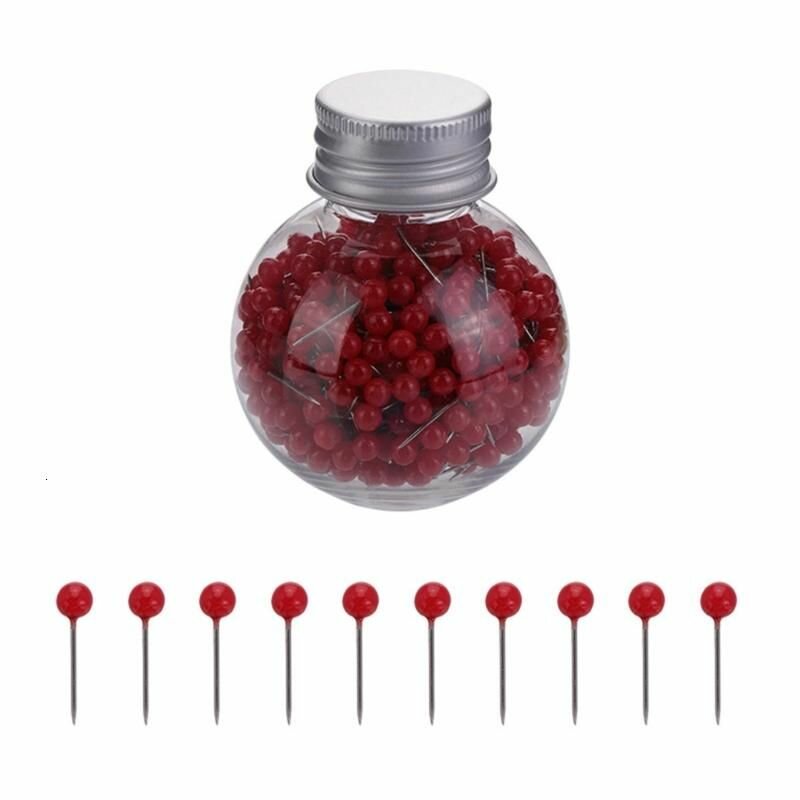 Цветные булавки для шитья, красный