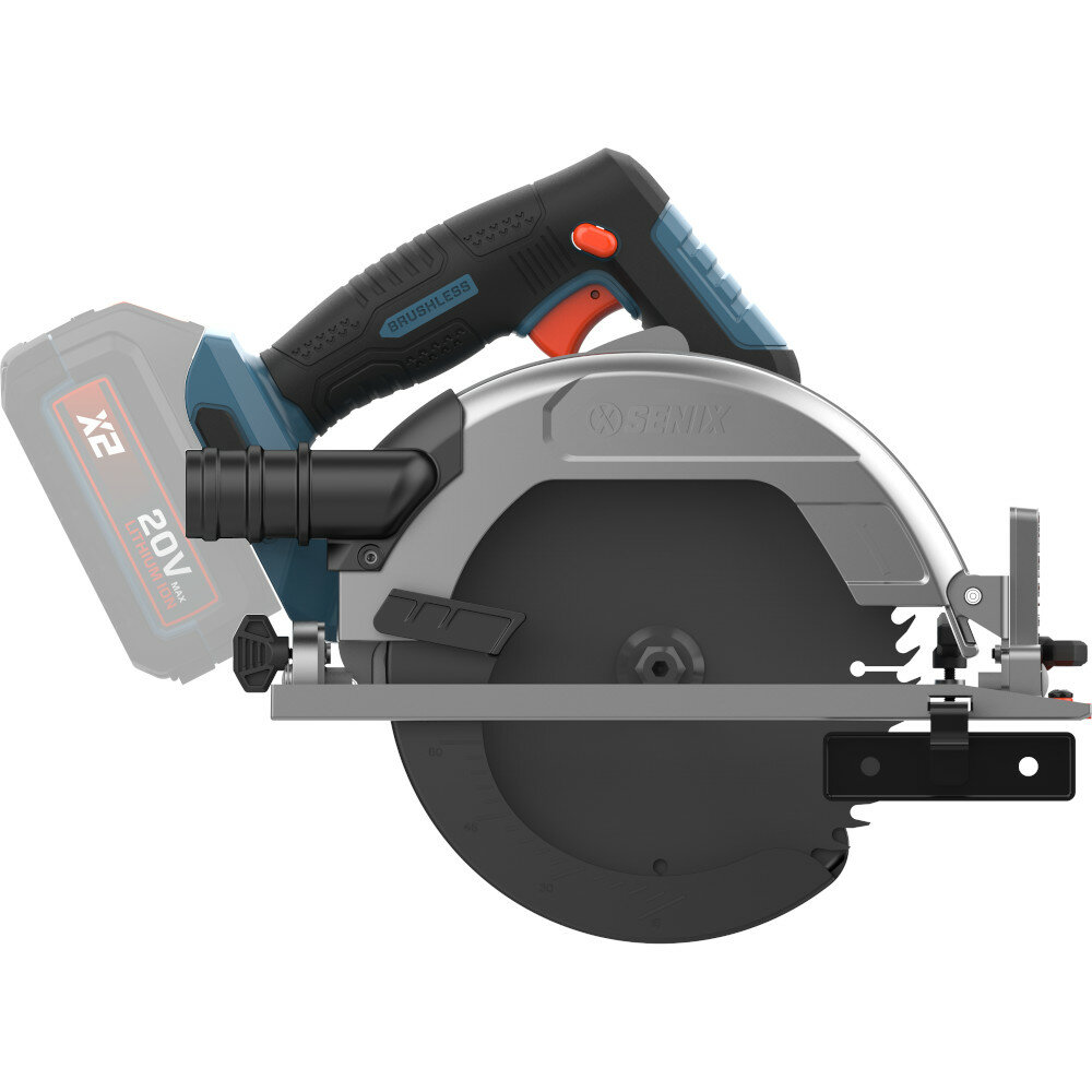 Пила циркулярная аккумуляторная SENIX PSCX2-M8-EU-0, без акб и зу