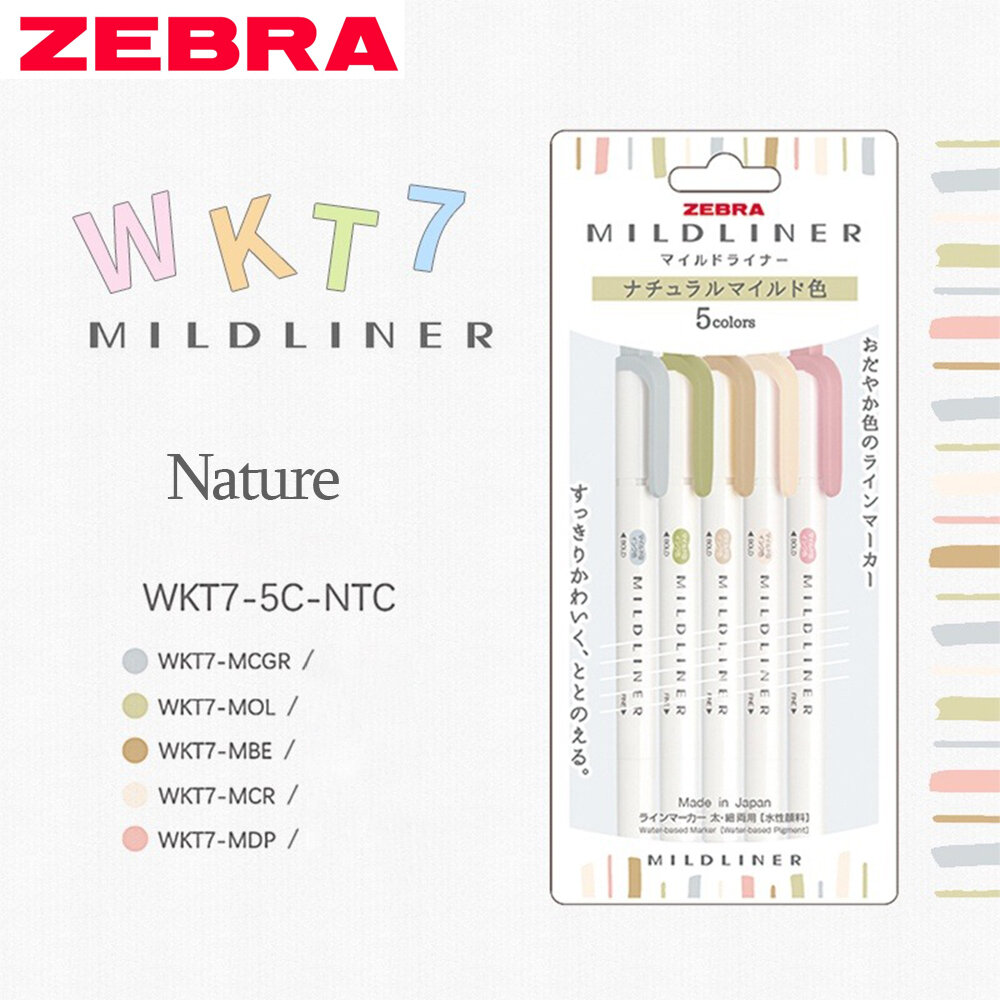 ZEBRA Япония WKT7 Mildliner Double Tip Highlighter Twin Tip Markers
