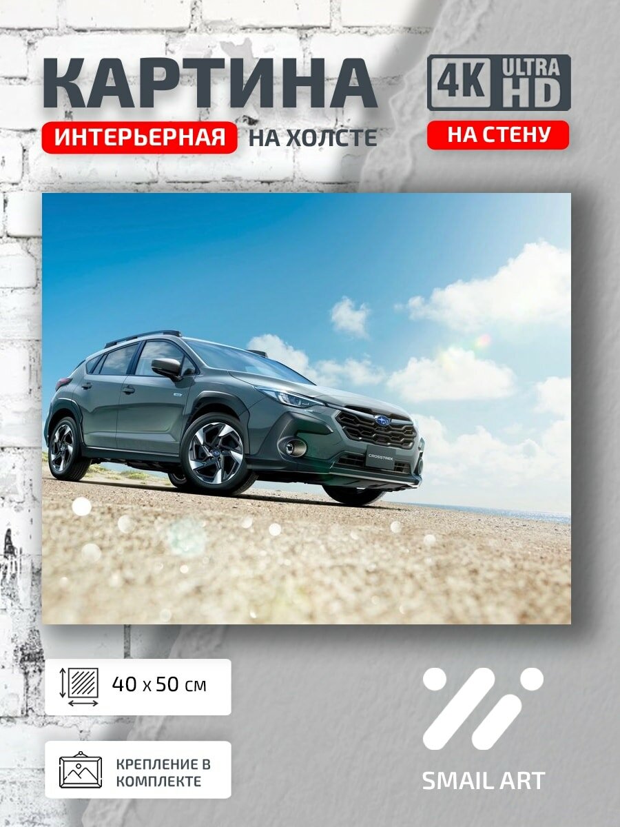 Картина на холсте интерьерная 40 на 50 на стену Авто Subaru для кабинета атмосфера
