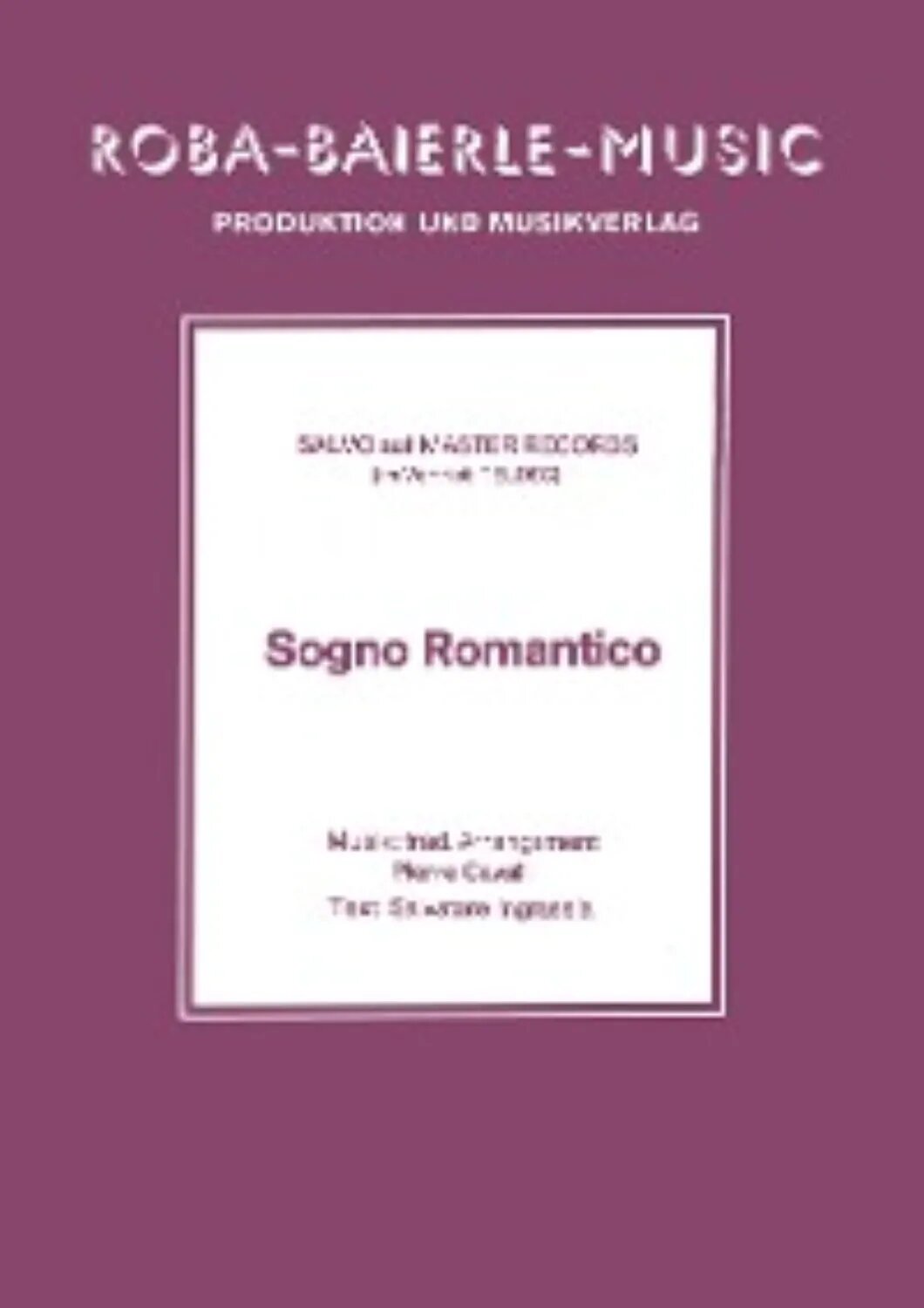Sogno Romantico [Цифровая книга]