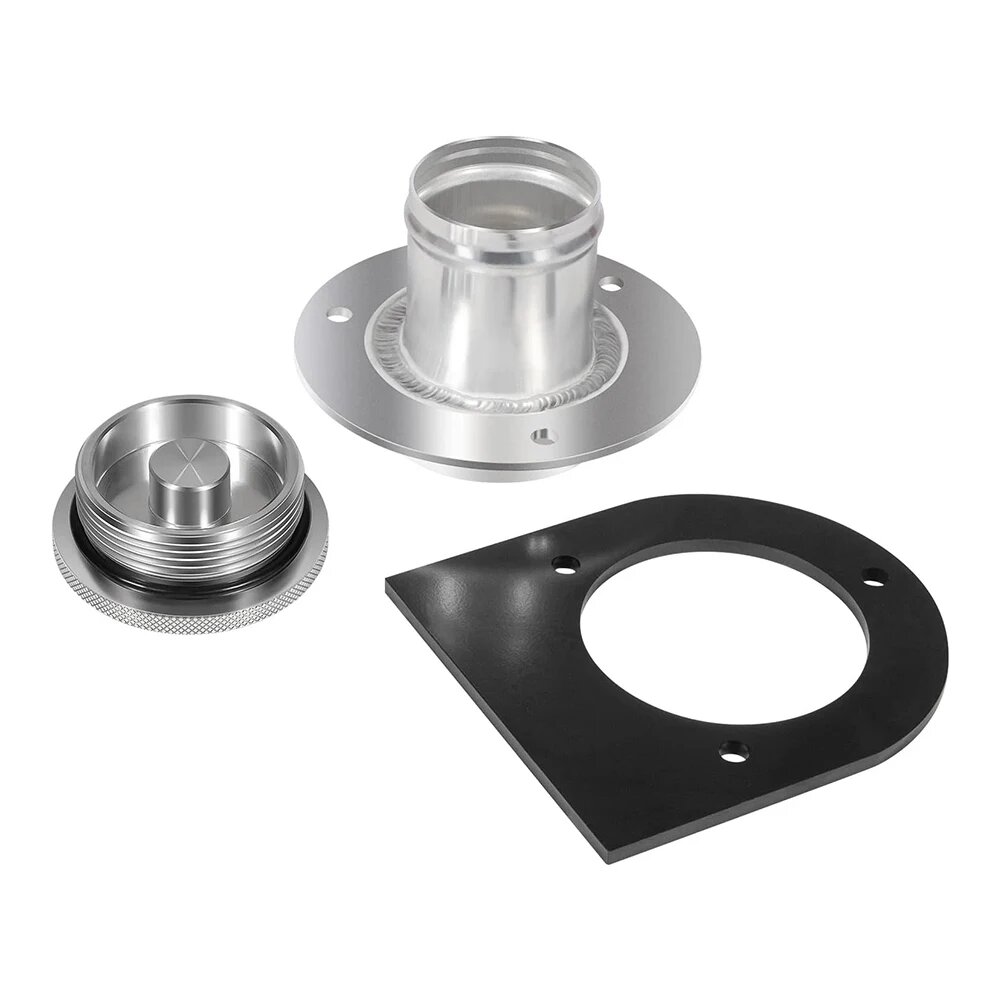 Алюминиевая горловина заливной горловины топливного бака с крышкой бензобака и стальным кронштейном типа WeldOn, совместимая с 2-дюймовым шлангом заливной горловины топливного бака автомобиля