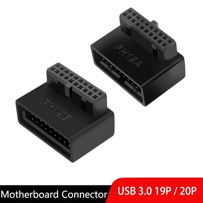 Geris Power USB 3.0 Адаптер-коннектор 90 градусов 19/20 контактов — фото 1