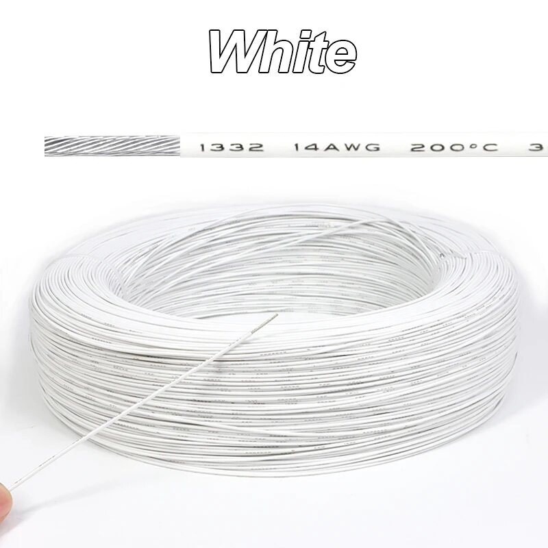 Белый электрический провод UL1332 FEP 30-10 AWG для 3D принтера