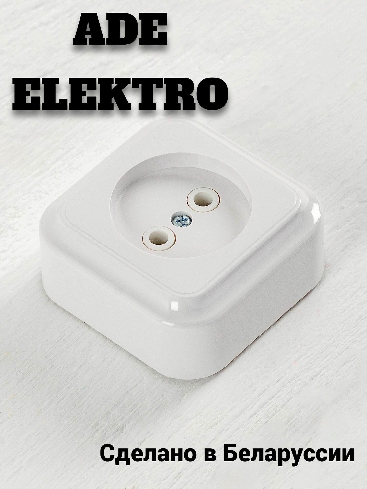 Розетка одинарная накладная белая для открытой установки, "Пралеска" BYLECTRICA СветоПрибор РА16-255бел