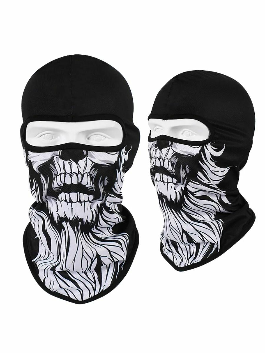 Сетка с вышитым черепом Балаклава